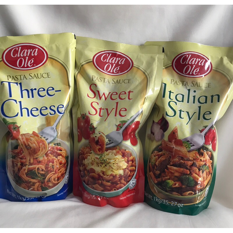 Clara Ole Pasta Sauce 1kg Italian Style/Sweet Style/ Three Cheese ...
