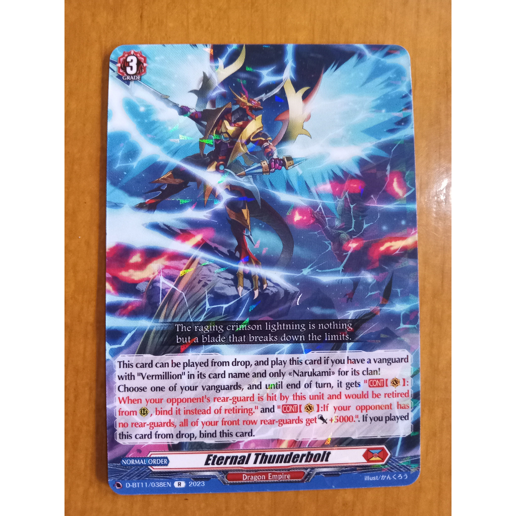 CFV Eternal Thunderbolt D-BT11 R | FR Cardfight Vanguard English Dragon Empire | Shopee Philippines