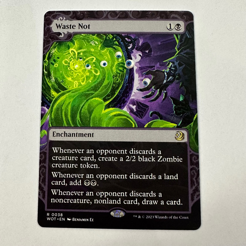 WASTE NOT | WOE | ENCHANTMENT | BLACK | MTG MAGIC THE GATHERING ...