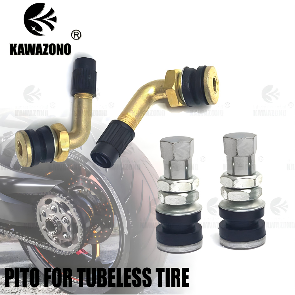 Pito Tubeless Straight Type Short and Bent Valve 1pc for Motorcycle ...