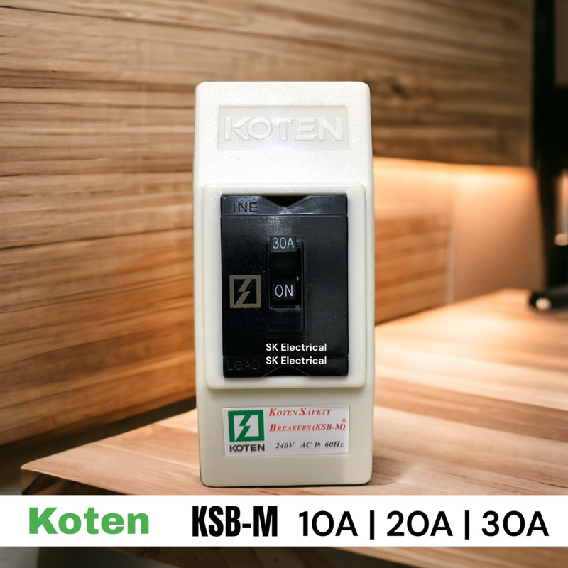 KOTEN KSB-M | Mini Safety Breaker 10A | 20A | 30A | SK Electrical | Shopee Philippines
