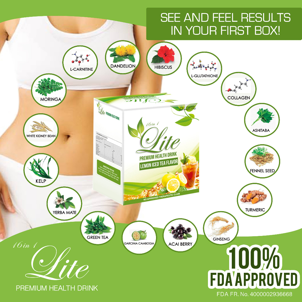 Lite Detox Slimming Iced Tea with Glutathione and Collagen | Shopee ...