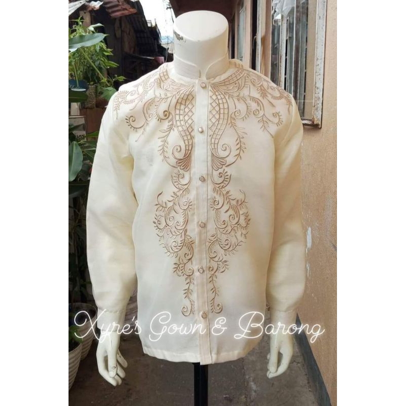 Premium Burda Barong Tagalog with Lining/ Piña Organza/ Not Shiny ...