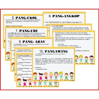 A4 size laminated charts Mga Bahagi ng Pananalita, Pangngalan ...