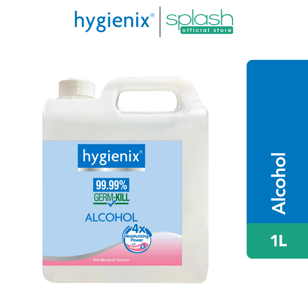 Hygienix Alcohol with Moisturizer 1 Liter No Pump | Shopee Philippines