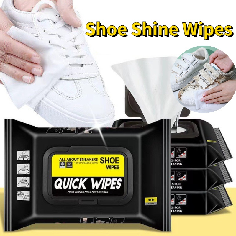 30Pcs Wipes For Sneakers Shoes Cleaning Care Product Premium White Shoe ...