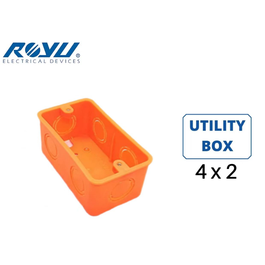 Royu Junction Box 4x4, Utility Box 4x2 with SCREW | Shopee Philippines