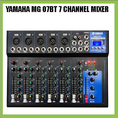 Yamaha MG-07BT 7 Channel Mixer w/ Bluetooth, USB and Mp3 Player ...