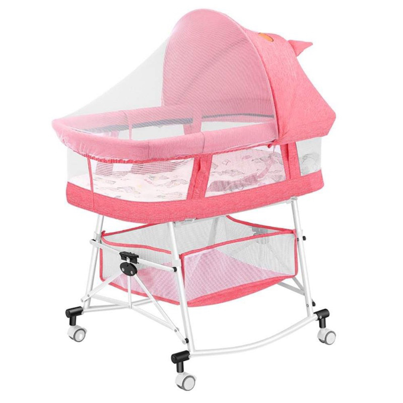 Baby bed can duyan baby cribs with mosquito net folding bed | Shopee ...