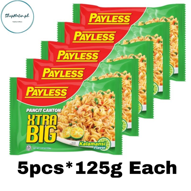 Payless Xtra Big Pancit Canton 5pcs*125g Each Kalamansi | Shopee Philippines