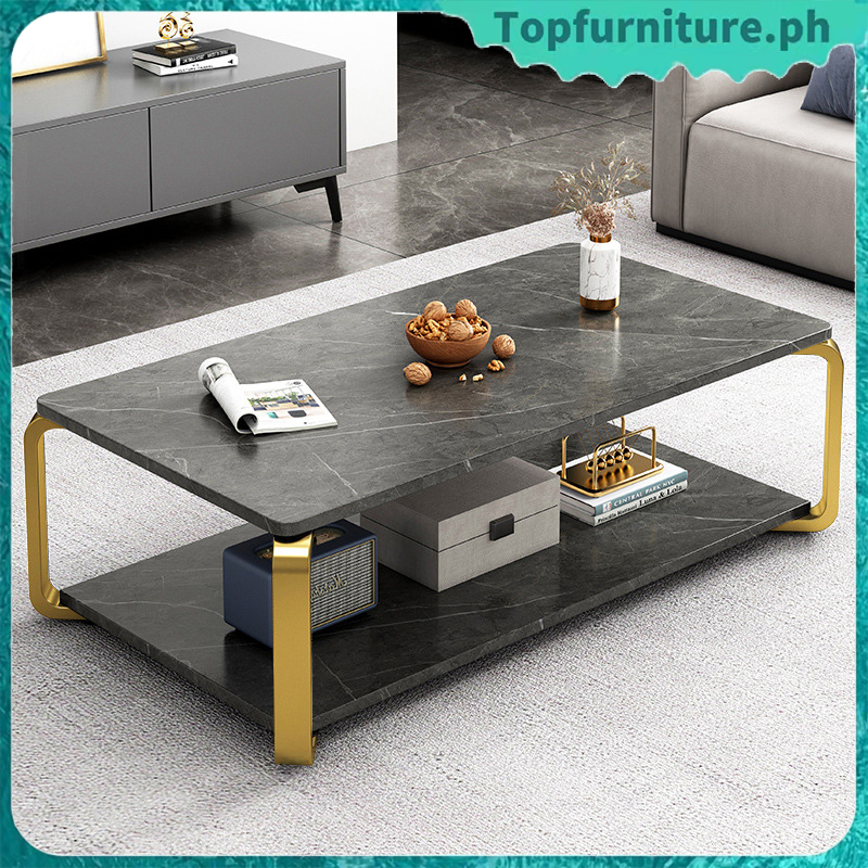 COD Coffee Table 2 Layers Sofa Side Table Modern Center Table Marble ...