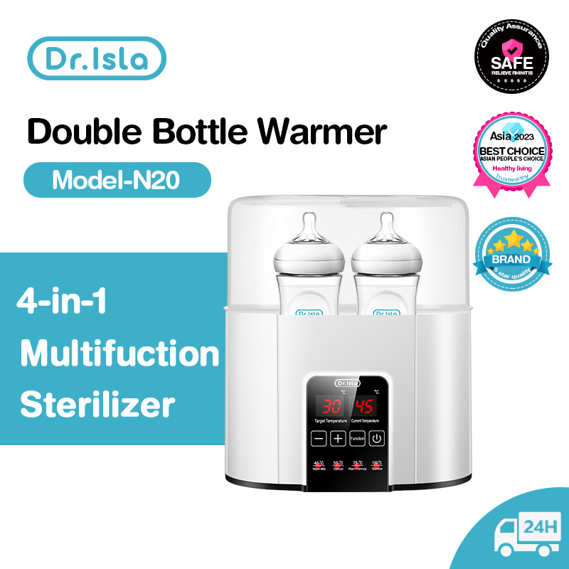 Dr.isla 4-in-1 Bottle Sterilizer For Baby Electric Warmer Heater Bottle ...
