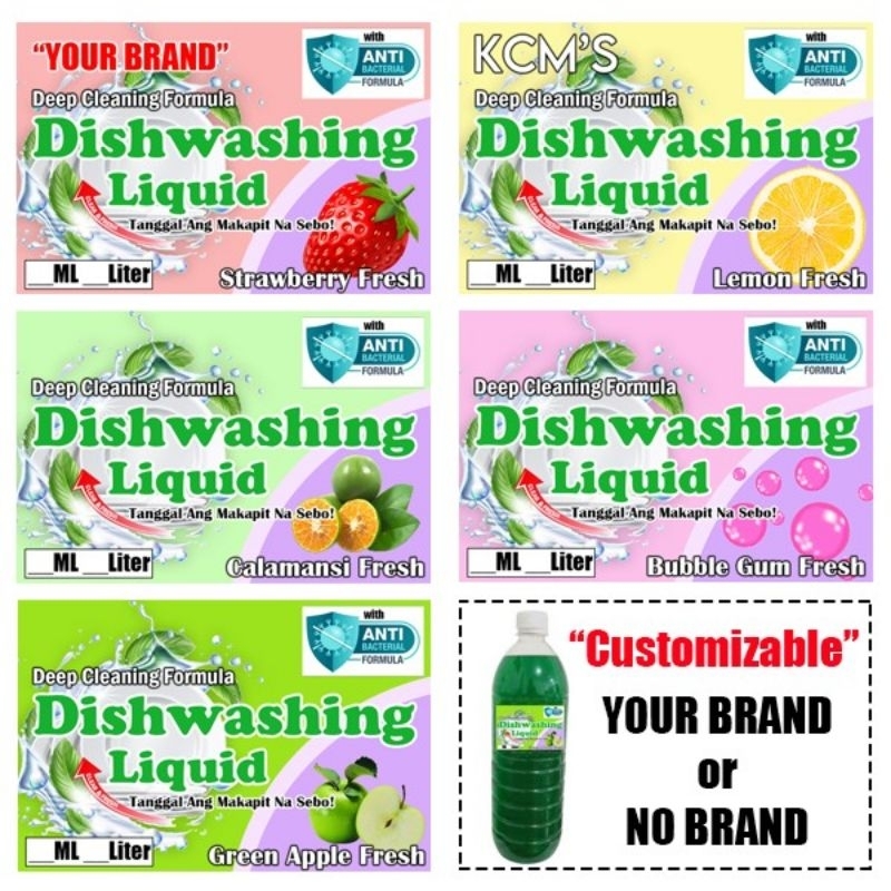 DISHWASHING LIQUID Sticker Label (29pcs. | 18pcs.) | Shopee Philippines