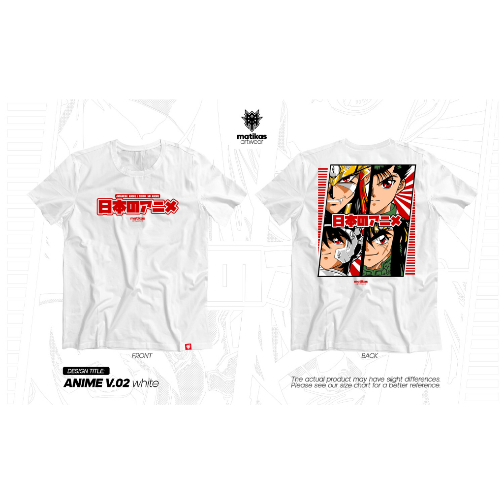 Matikas Artwear Anime T-Shirt (White) | Shopee Philippines