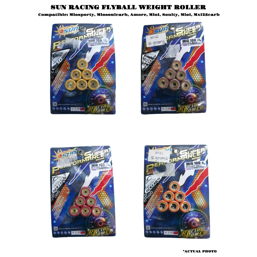 Sun Racing Flyball Weight Roller Set 6pcs. For Miosporty, MiosoulCarb ...