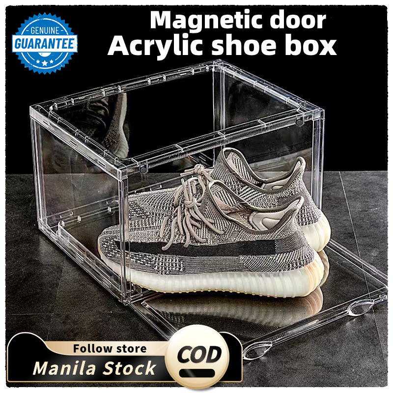 Acrylic Shoe Box Stackable Magnetic Shoe Box Transparent Shoe Storage ...