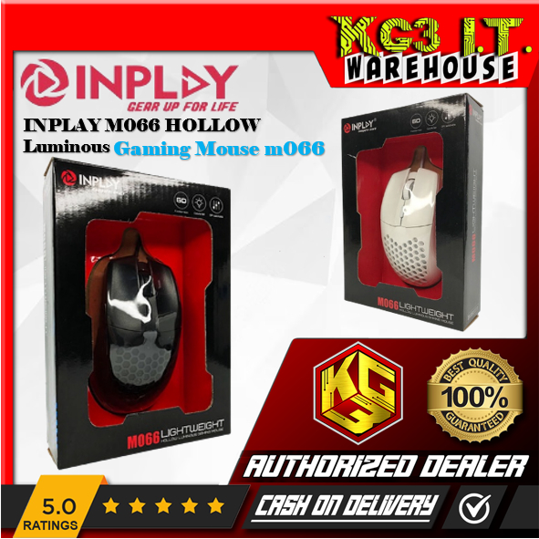 INPLAY M066 HOLLOW LUMINOUS GAMING MOUSE, LIGHTWEIGHT COLORFUL LED, USB ...