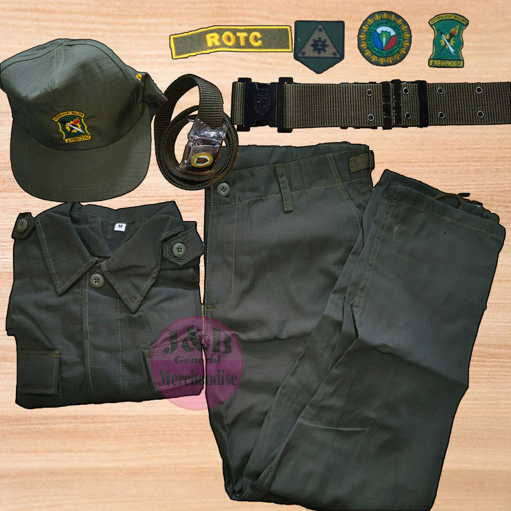 Fatigue ROTC / CAT uniform set with accessories Student Uniform Ripstop ...