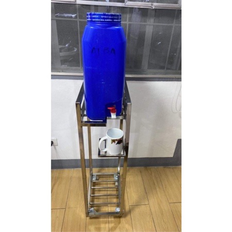 customized 202 Grade Stainless Water gallon rack with wheels | Shopee ...