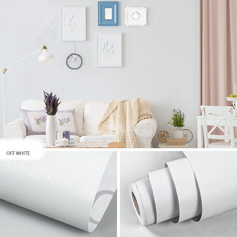 Solid Color Luxury Style Wall Paper 10 Meters Self Adhesive Quality ...