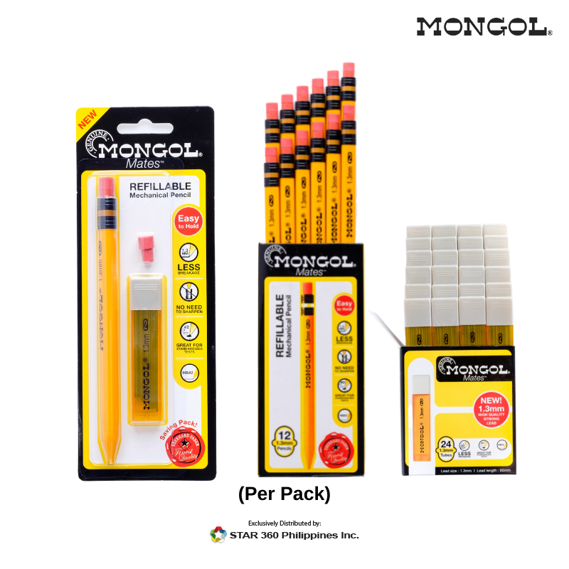 MONGOL Mates Blister Set, Mechanical Pencil, Lead Refill | Shopee ...