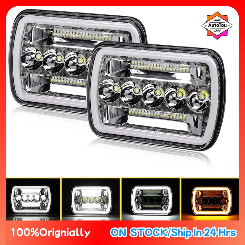 Wrangler 23.3cm Square Light 5X7 LED Engineering Off-Road Modified ...