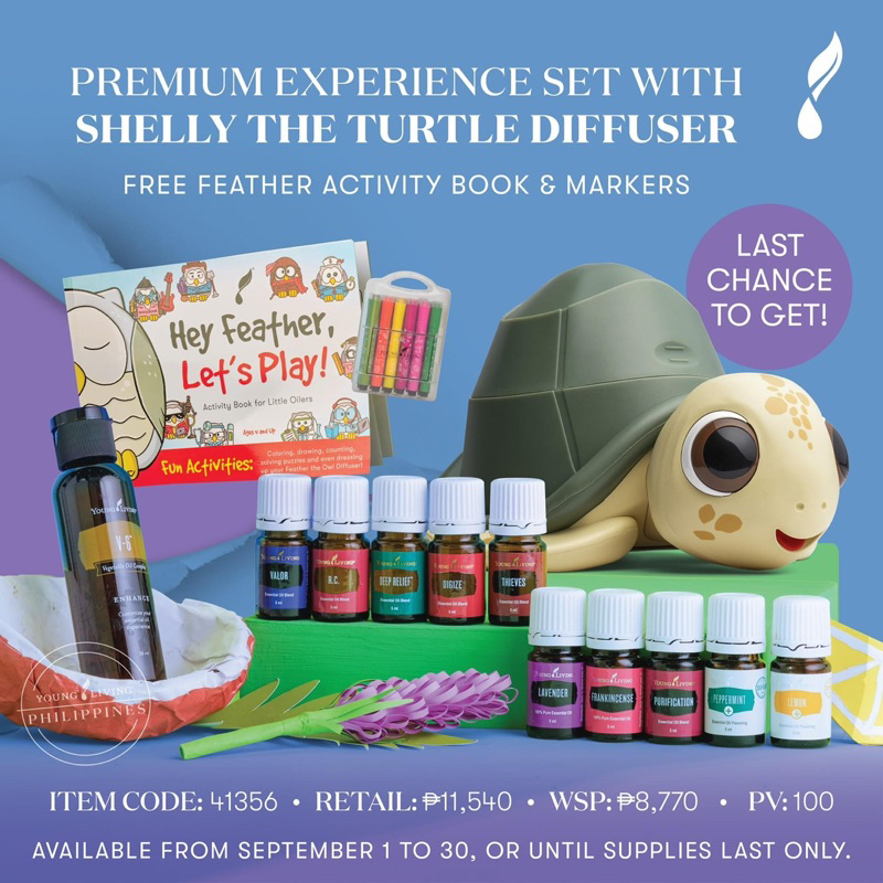 Young Living Premium Experience Set with Shelly the Turtle diffuser ...