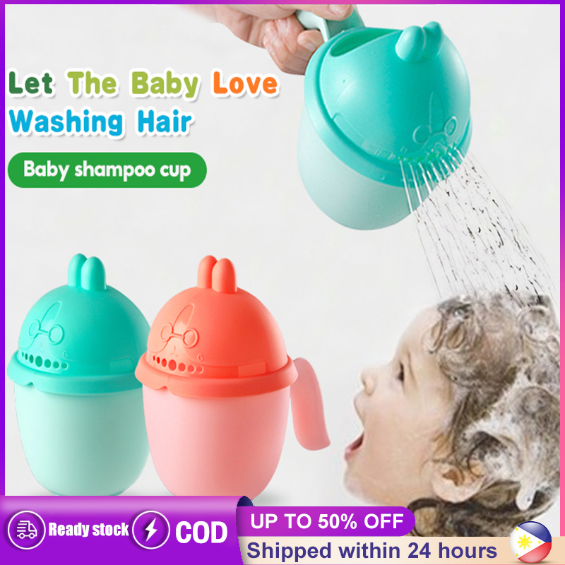Baby Newborn Shampoo Bath Cup Cartoon Baby Shower Water Spoon Bath Cup ...