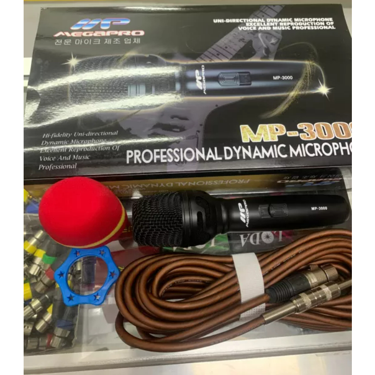 Megapro Series Heavy Duty Microphone WIth 10M Wire For Karaoke MP-888/MP-800PRO/MP-1000PRO/MP ...