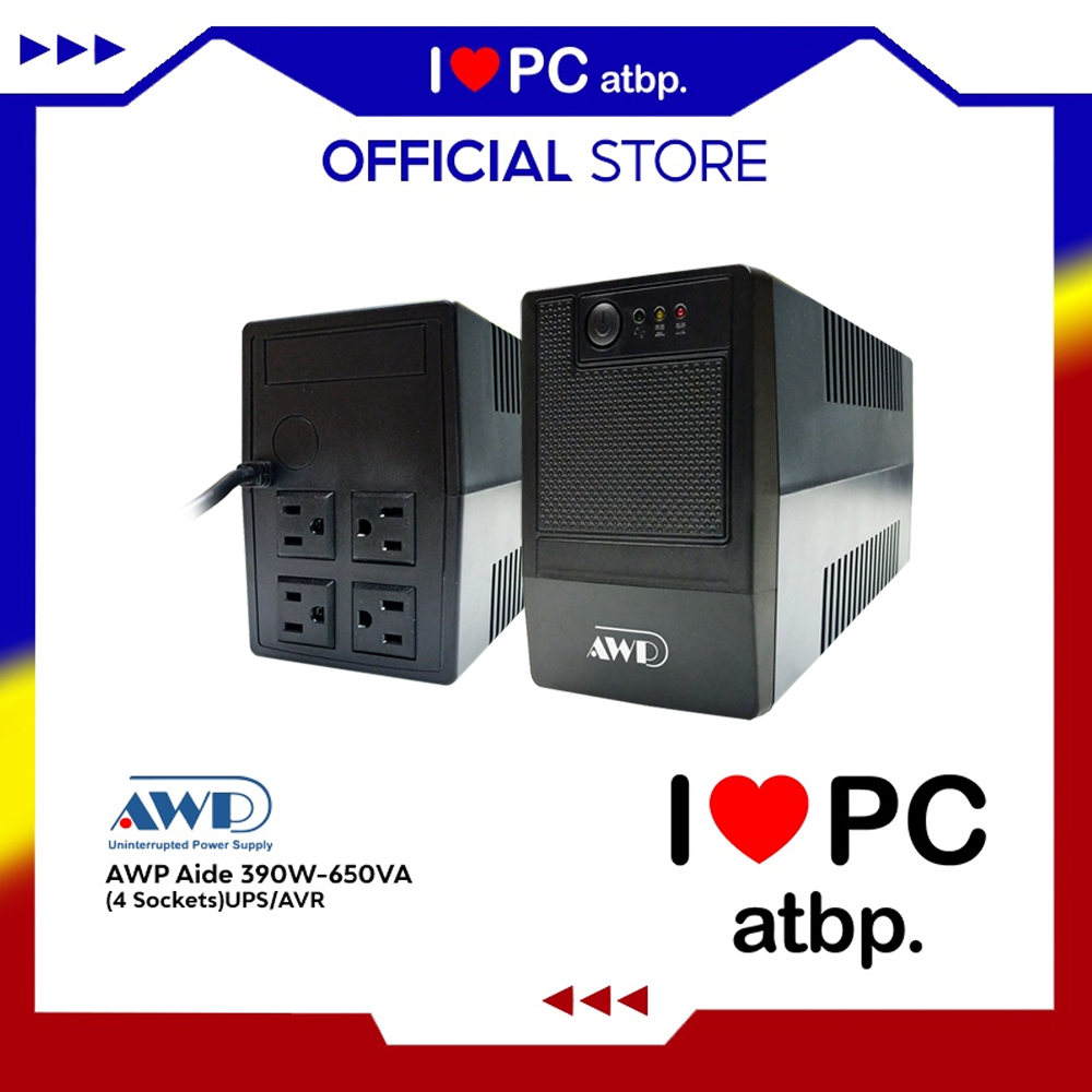 AWP Aide 390W-650VA UPS/AVR (4 Sockets) | Shopee Philippines