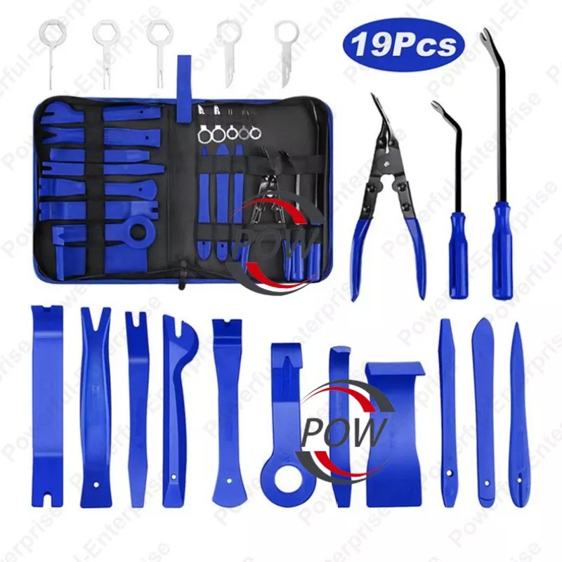 19pcs Panel Removal Tool Kit Auto Car Stereo Radio Pry Tools Door Clip ...