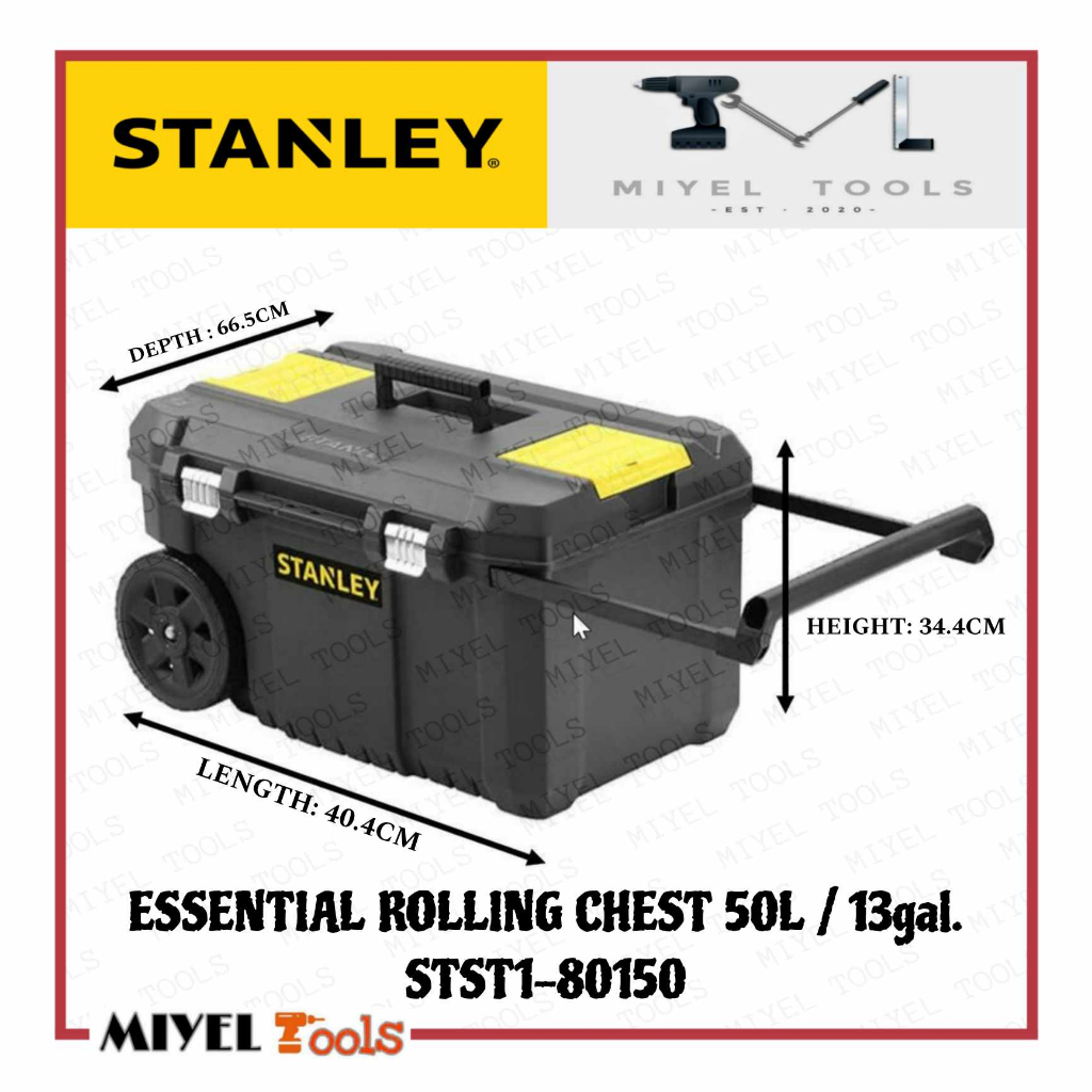 STANLEY Essential Rolling Chest 50L / 13Gal. STST1-80150 | Shopee ...