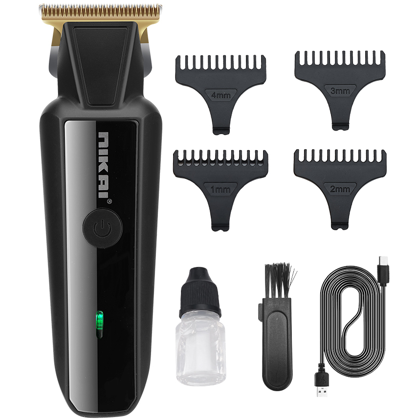 Professional Electric Barber Hair Clipper Zero Gap Titanium Blade Hair ...