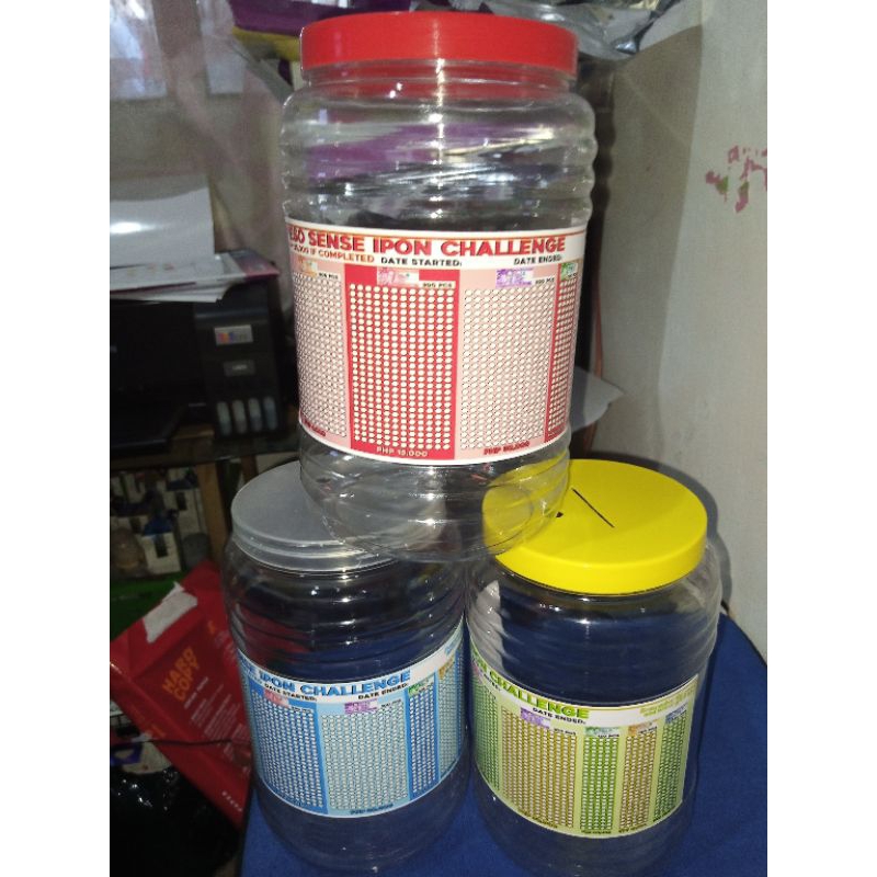 PESO SENSE TRANSPARENT JAR ALKANSYA IPON CHALLENGE /120 only | Shopee ...