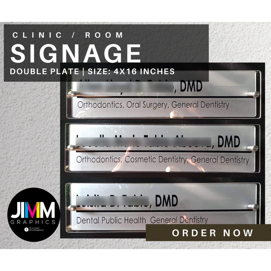 DOUBLE PLATE Office, Clinic Business Signage | Shopee Philippines
