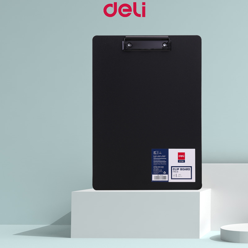 Deli EF75422 Clipboard Folder A4 Clipboard Durable Clipboard Black | Shopee Philippines