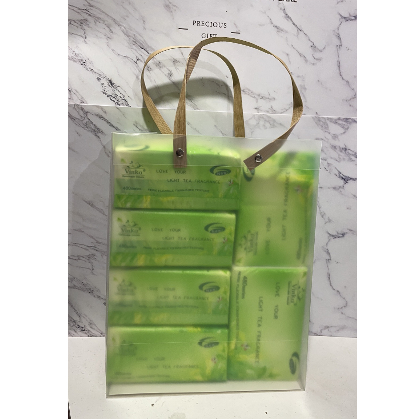 Frosted PVC tote Bag Transparent Tote handbag gift Clear plastic bag ...