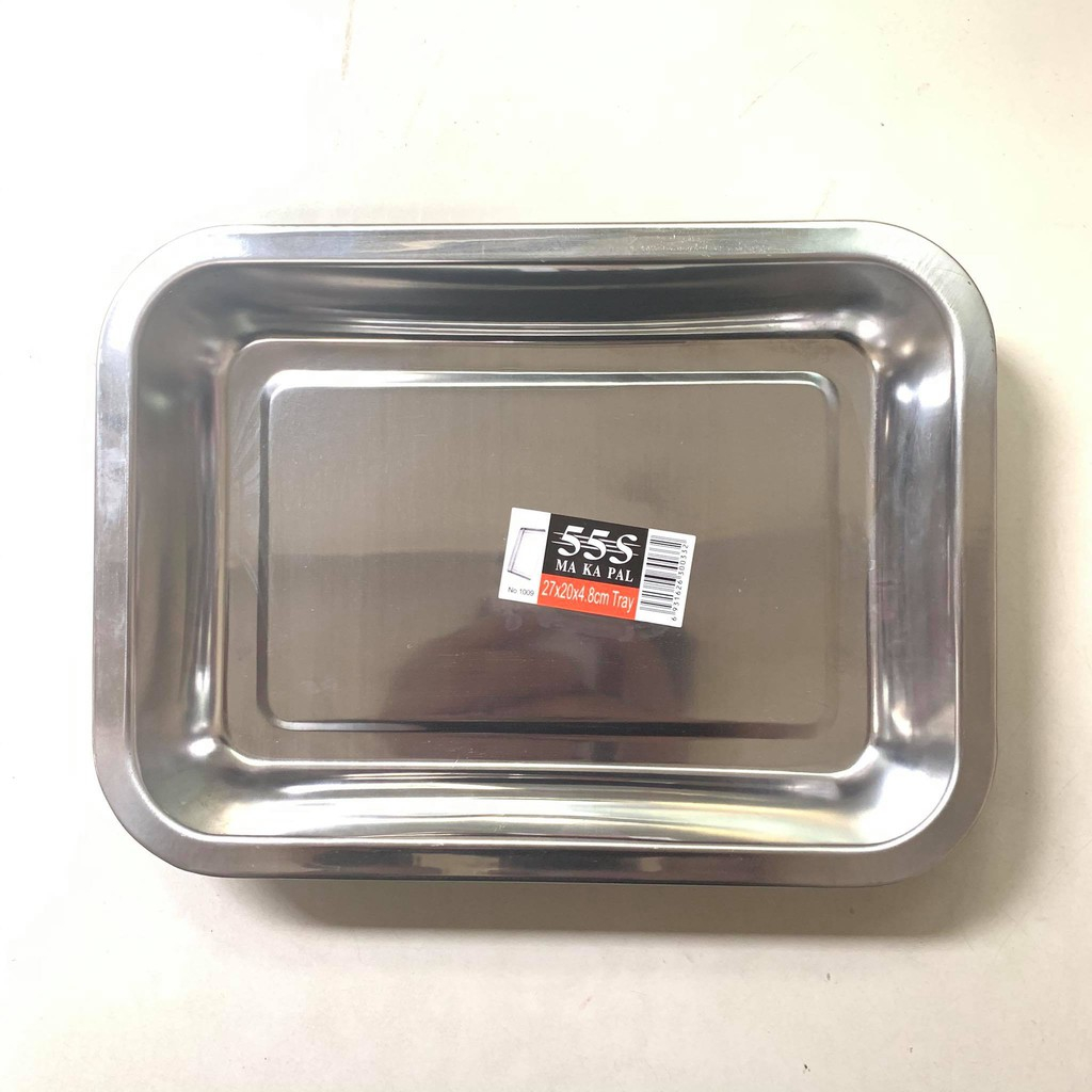 555 STAINLESS FOOD TRAY / FISH TRAY / SERVING TRAY 1PC | Shopee Philippines