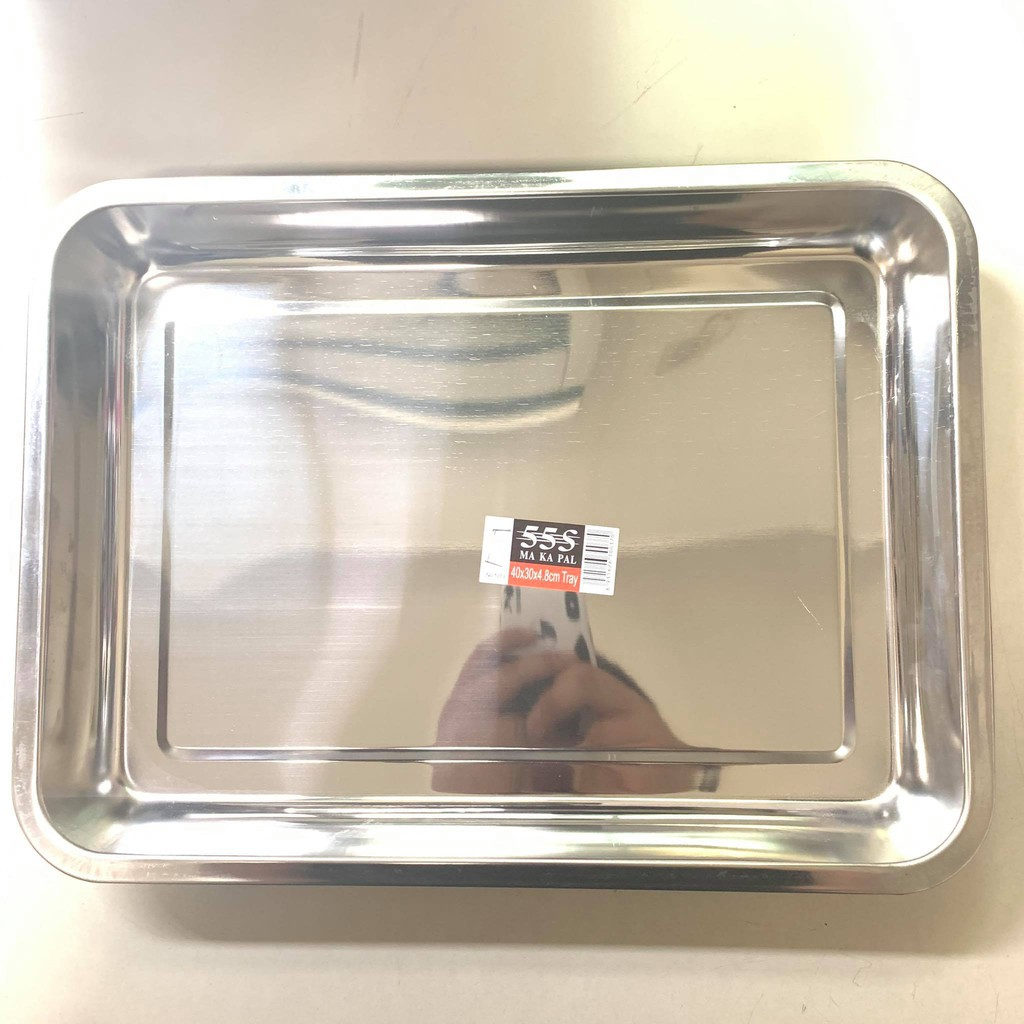 555 STAINLESS FOOD TRAY / FISH TRAY / SERVING TRAY 1PC | Shopee Philippines