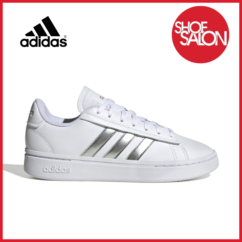 SHOE SALON Adidas Grand Court Alpha Women's Shoes White/Silver Metallic ...