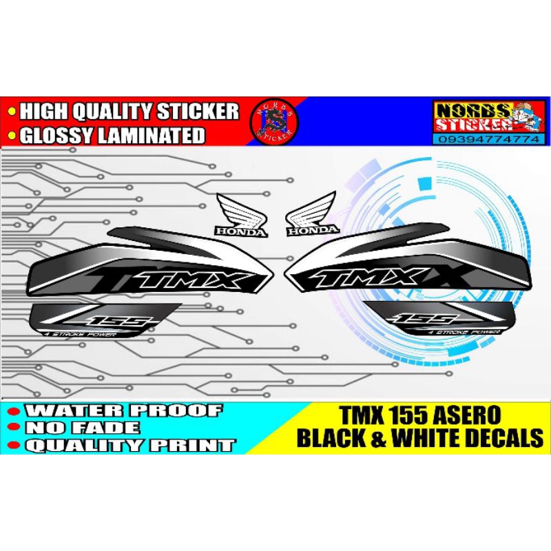 TMX 155 ASERO STOCK DECALS W FREEBIES | Shopee Philippines