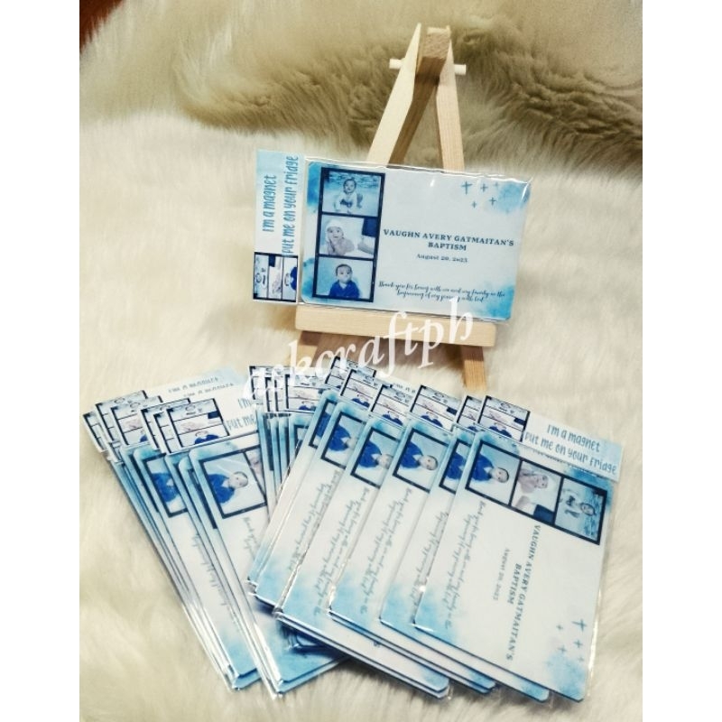 Personalized Souvenir Ref Magnet for Christening,Birthday,debut,wedding ...