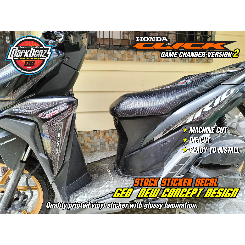 Honda Click Version 2 Geo Concept Designs Stock Decal | custom made by ...