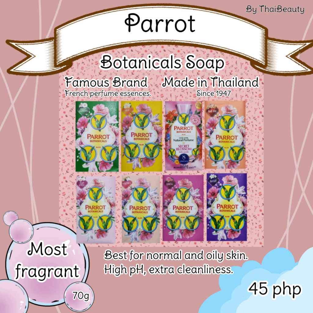 Original Parrot Botanicals Herbal Soap made in Thailand | Shopee ...