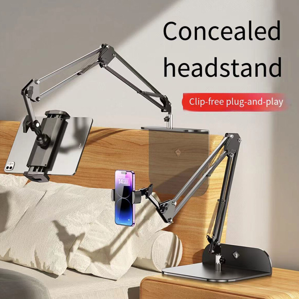 Lazy Mount Bracket Soft Bedside Tablet/Phone Stand Adjustable Long Arm ...
