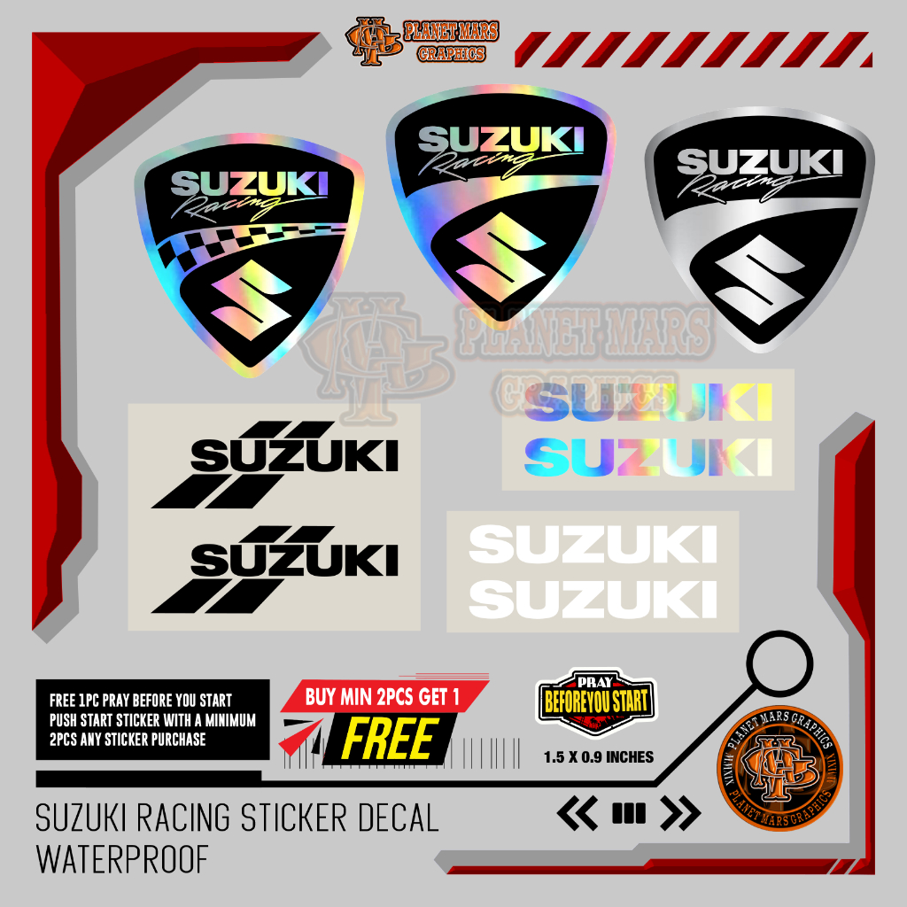 Suzuki Racing vinyl sticker waterproof | Shopee Philippines