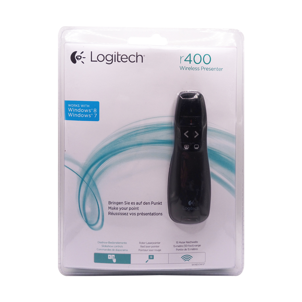Logitech R400 Wireless Presenter Red laser pointer 15m Range | Shopee ...