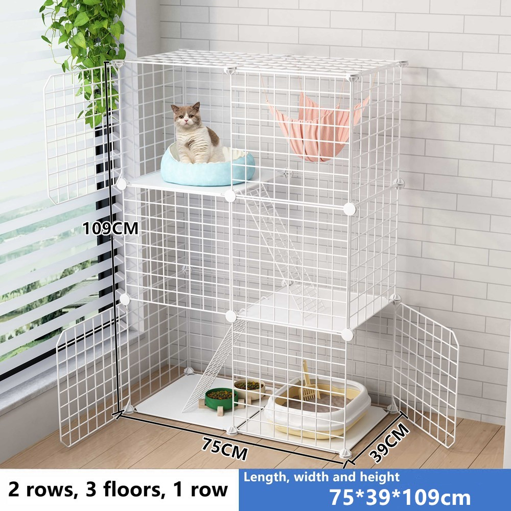 Stackable Cat cage Dog Cat Rabbit Cage easy assemble kitten pet cage ...