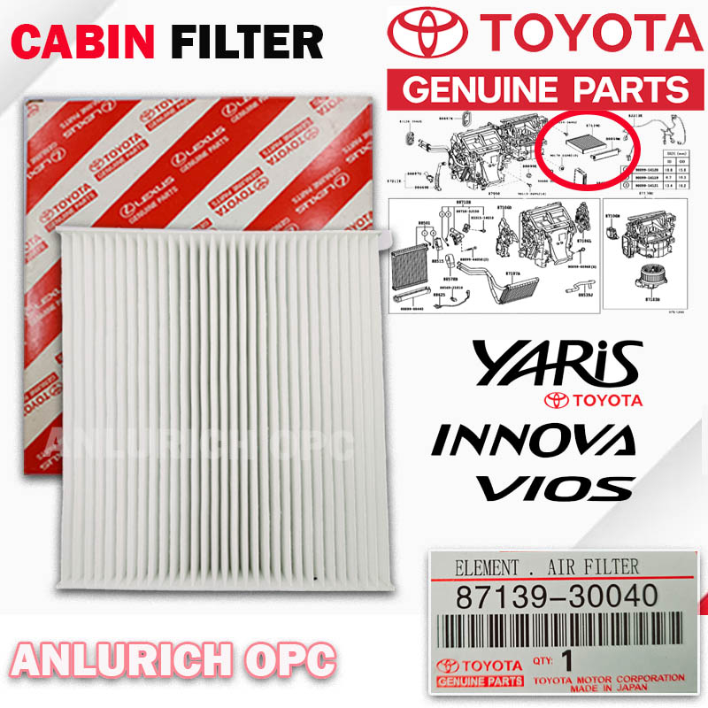 TOYOTA GENUINE AIRCON/CABIN FILTER For Toyota Vios/Innova/Yaris ...