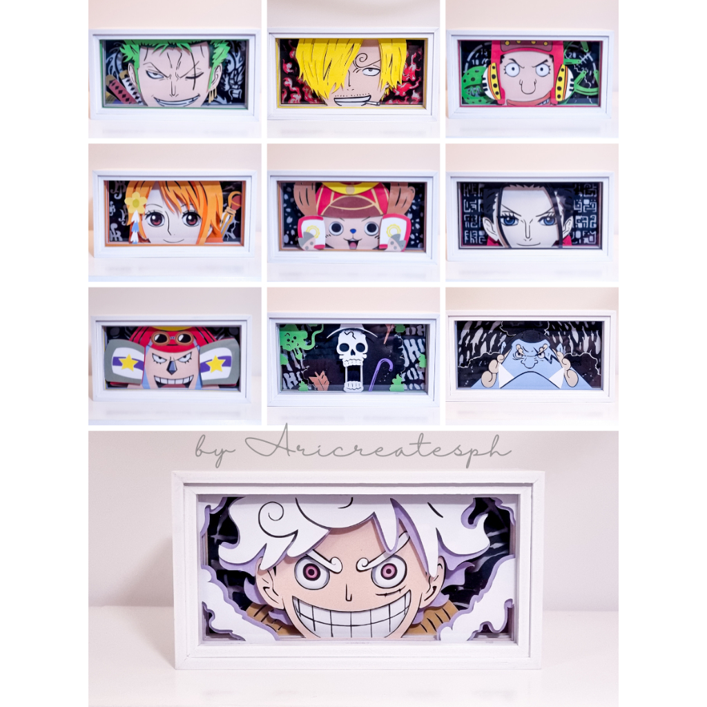 Anime Lightbox/One Piece Luffy Zoro Sanji + Gojo Anya Nezuko Marin ...